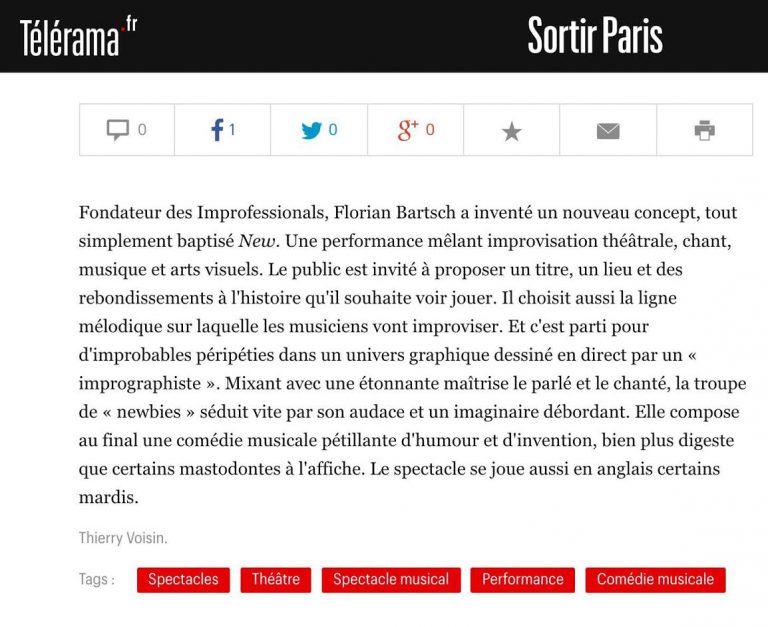 New – Télérama – Pierre Babolat